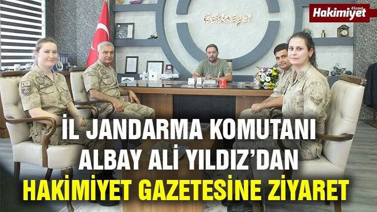 İl Jandarma Komutanı Albay Ali Yıldız'dan Hakimiyet Gazetesine Ziyaret